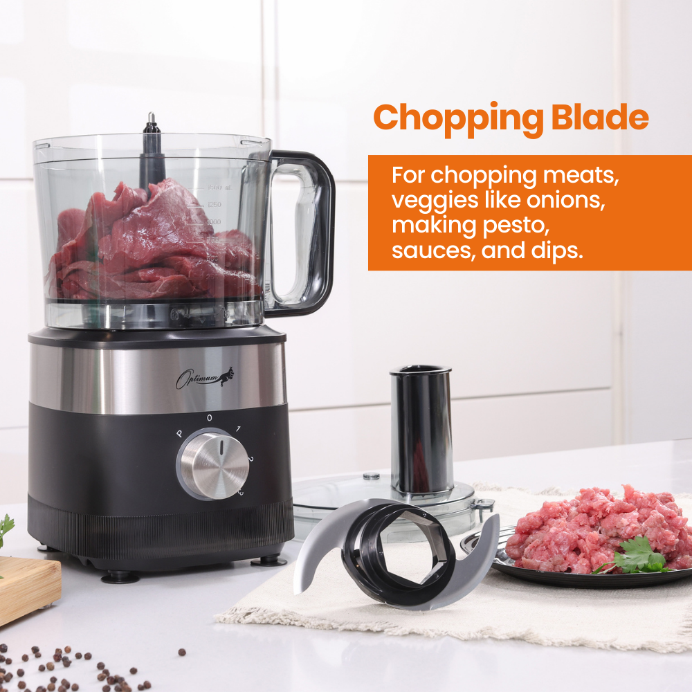 Optimum 8 Cup Food Processor - 7 Attachment Set – Froothie Australia