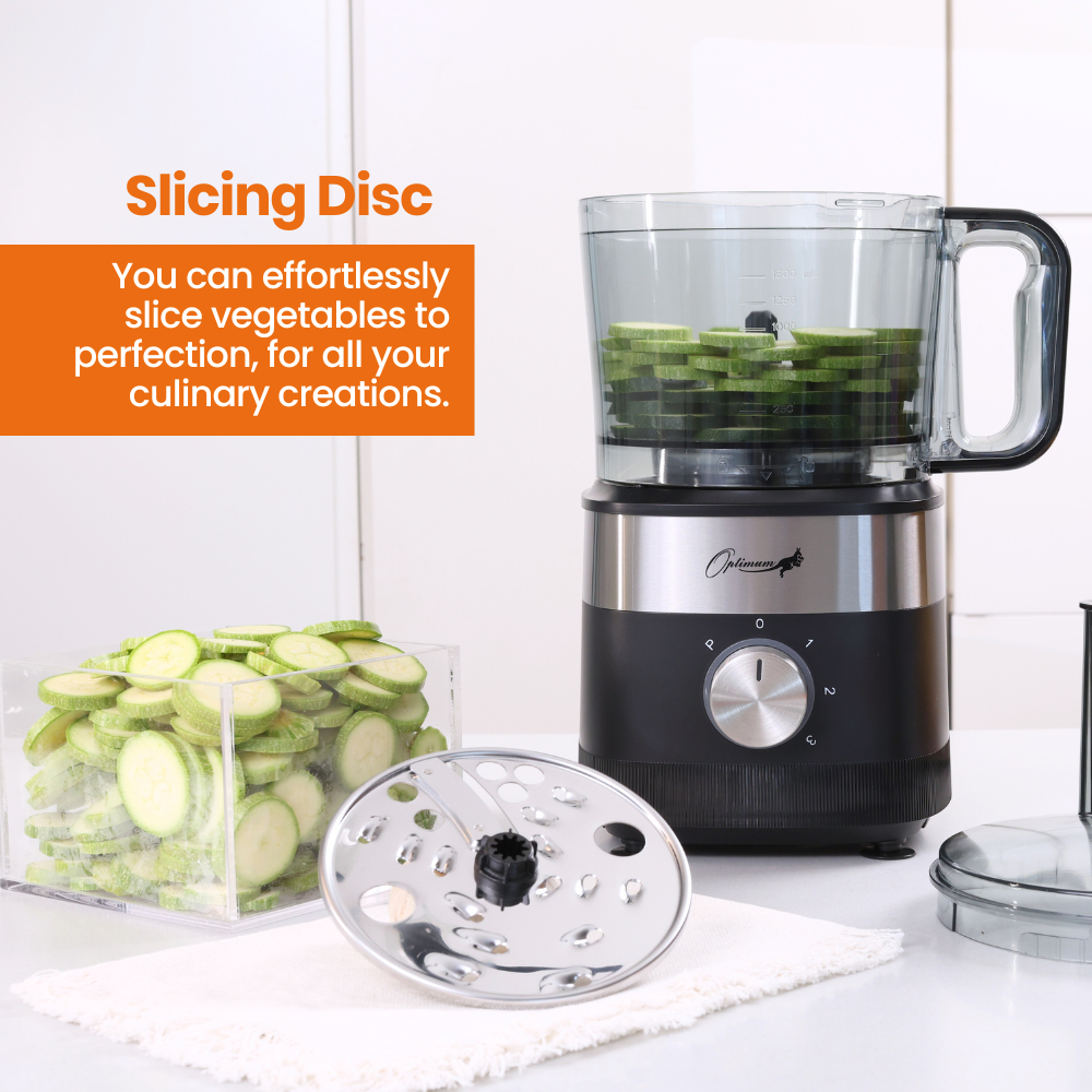 Optimum 8 Cup Food Processor - 7 Attachment Set – Froothie Australia